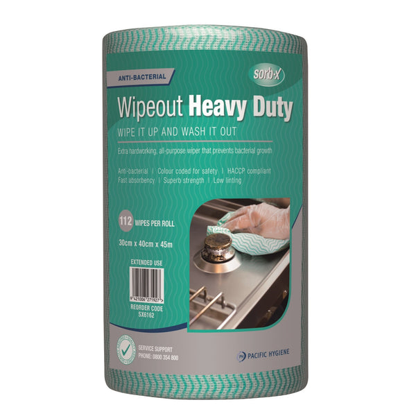 Sorb-X Wipeout Heavy Duty Wipes - 45m/roll – CHeW - Cleaning Hygiene ...